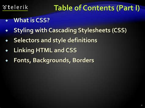 ppt cascading style sheets css part i powerpoint presentation