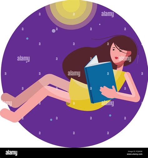 Cute Girl Is Reading A Book Stock Vector Image And Art Alamy