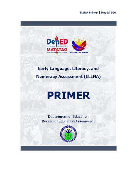 Ellna Primer Early Language Literacy And Numeracy Assessment Overview
