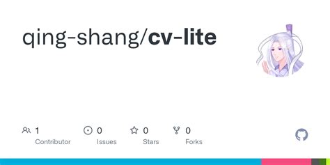 GitHub Qing Shang Cv Lite