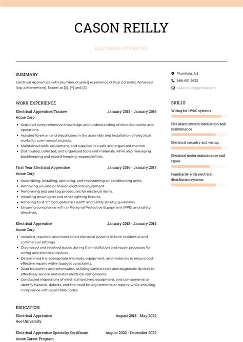 Best Electrical Apprentice Resume Examples That Land Jobs