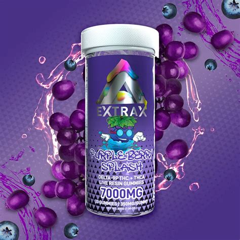 Delta Extrax Adios Blend Thca Delta 9p Gummies Purple Berry Splash 7000mg Lord Vaper Pens
