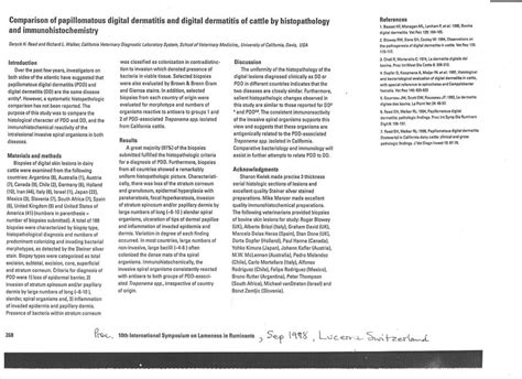 Pdf Comparison Of Papillomatous Digital Dermatitis And Digital