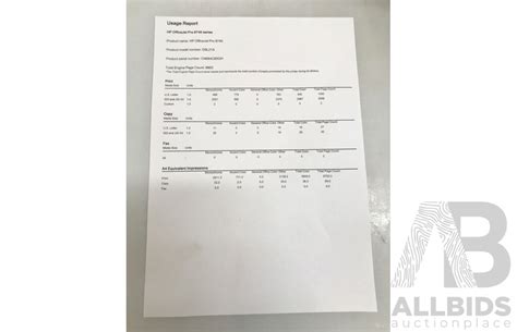 Hp Officejet Pro 8740 Colour Multi Function Lot 1601897 Allbids