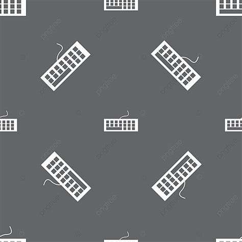 Continuous Pattern Of A Computer Keyboard Symbol On A Grey Backdrop In