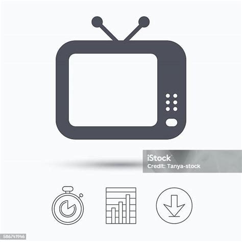 Tv 아이콘입니다 복고풍 텔레비전 기호 0명에 대한 스톡 벡터 아트 및 기타 이미지 0명 그래프 다이어그램 Istock