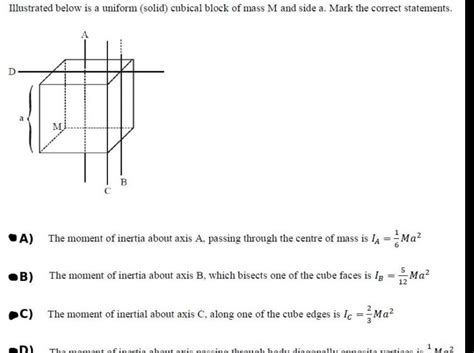 Answered Illustrated Below Is A Uniform Solid Cubical Block Of Mass M