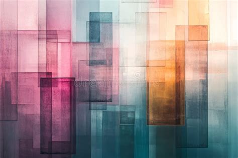 Colorful Rectangles And Squares Overlapping Creating An Abstract And Modern Background Stock