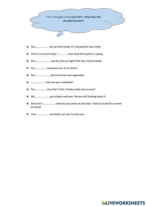 Modals Online Exercise For 6th Grade Live Worksheets