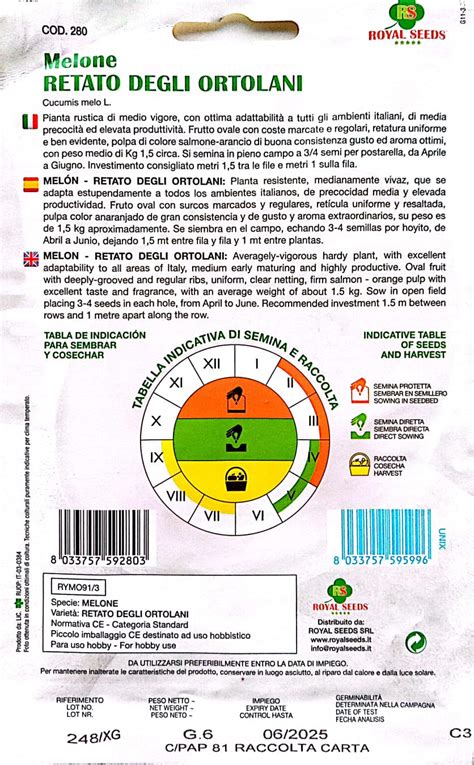 Royal Melon Retato Degli Ortolani 280 Kbseeds Store