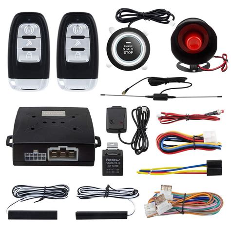 EASYGUARD EC003 NS PKE Car Alarm Proximity Entry Push Start Button Remote Engine Start Shock