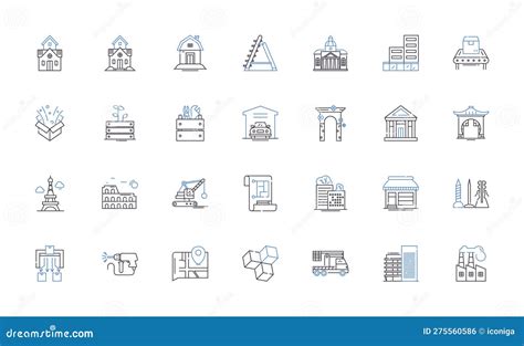 House Modernization Line Icons Collection Renovation Remodeling Upgrade Refresh Revamp