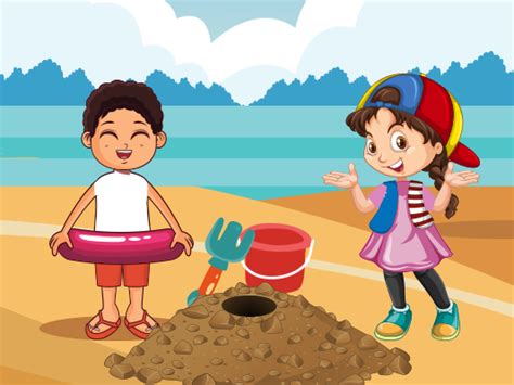 قصة مع رمال الشاطيء قصة قصيرة عن الصيف للاطفال Mario Characters