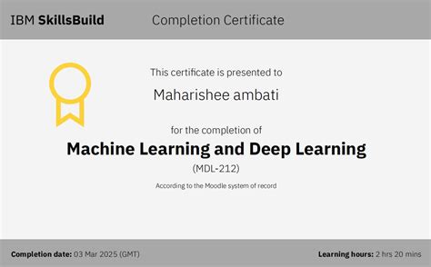 Machinelearning Deeplearning Artificialintelligence Ibm Skillsbuild Maharishee Ambati