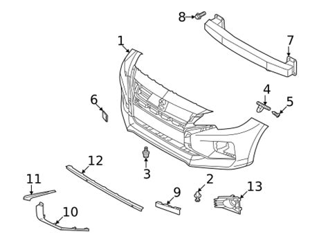 Bumper And Components Front For 2021 Mitsubishi Mirage Quirkparts