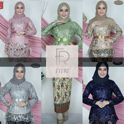 Jual Gratis Ongkir Bayar Ditempat Set Kebaya Icha Pita Satin