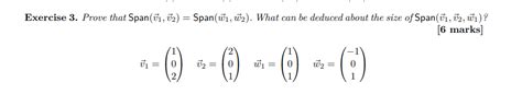 solved exercise 3 prove that span v1 v2 span w1 w2 what