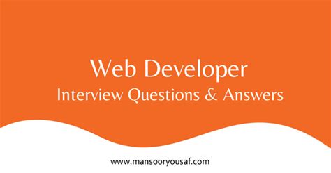 Web Developer Interview Questions And Answers Guide