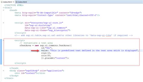 ui5 text area sapcodes