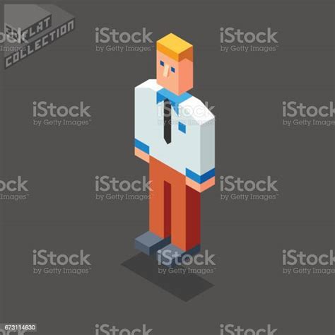 관리자 그림 아이콘입니다 3 차원 Isometric 낮은 폴 리 플랫 디자인입니다 경영자에 대한 스톡 벡터 아트 및 기타 이미지
