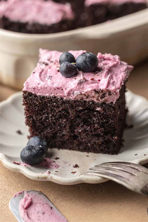 Moist Chocolate Blueberry Cake Homemade Blueberry Buttercream Bake
