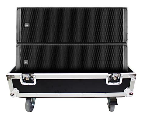 Prox X Rcf Hdl30a Lax2w Fits Rcf Hdl 30 A Line Array Speaker Flight Case With Wheels Holds 2