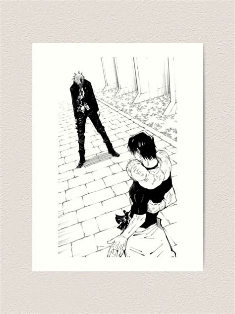 Gojo Confronts Toji Jujutsu Kaisen Manga Panel Art Print By