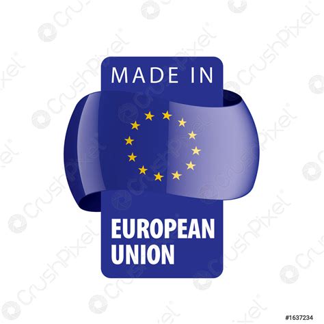 Europese Unie Vlag Vector Illustratie Op Een Witte Achtergrond Stock