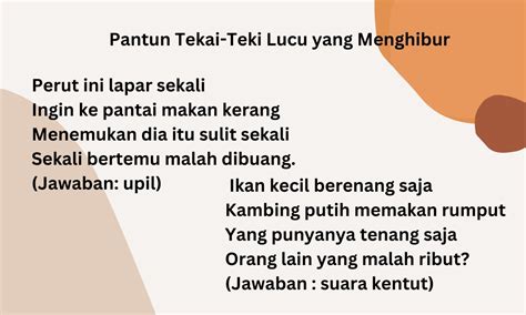 Contoh Pantun Teka Teki Beserta Pantun Jawabannya Pan