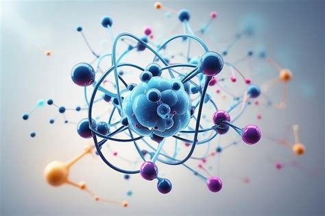 Scientific Backdrop Molecular Structure At The Atomic Level Light Background Medical Technology