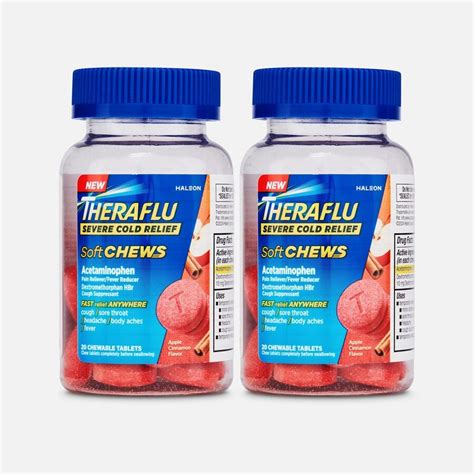 Fsa Eligible Theraflu Severe Cold Relief Daytime Soft Chews Apple