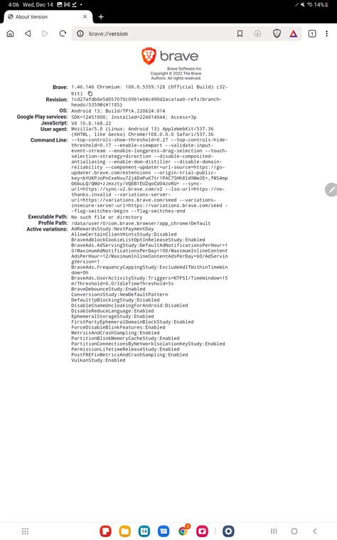 Upgrade From Chromium 1080535999 To Chromium 10805359128 · Issue