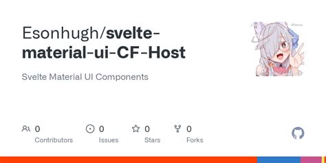 GitHub Esonhugh Svelte Material Ui CF Host Svelte Material UI Components