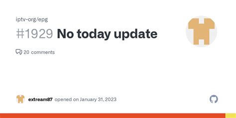 No Today Update Issue Iptv Org Epg Github