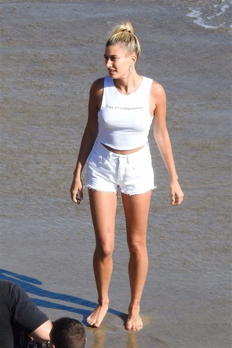 Hailey Baldwin Photoshoot On The Beach For Bare Minerals Cosmetics 89
