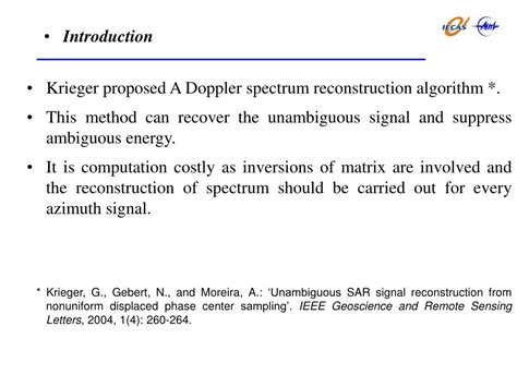Ppt Displaced Phase Center Antenna Sar Imaging Based On Compressed Sensing Powerpoint