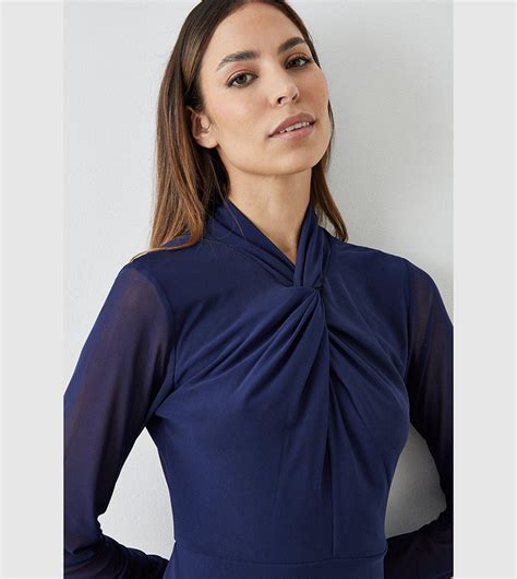 Buy Principles Navy Mesh Keyhole Midi Dress In Navy 6thstreet Saudi