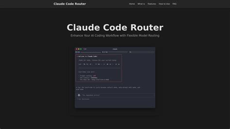 Claude Code Router 通过灵活的模型路由和成本优化增强ai编码工作流程。