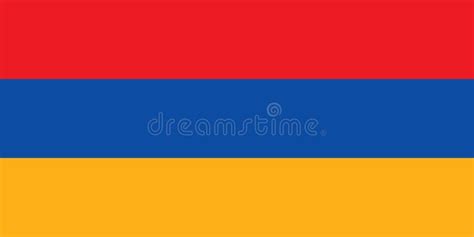 Flag Of Armenia Tricolor Red Blue Orange Stock Vector Illustration Of