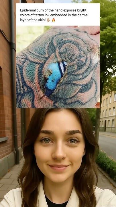Epidermal Burn Exposes Bright Colors Of Tattoo Youtube