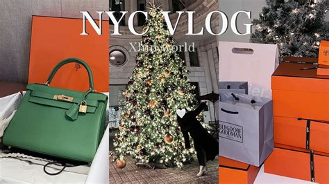 뉴욕 브이로그 에르메스 켈리 28 언박싱 연말 셀프 선물들 신상 컬러 브리드 어 브랙 크롬하츠 트루동 뉴욕 베이글 맛집 버그도프