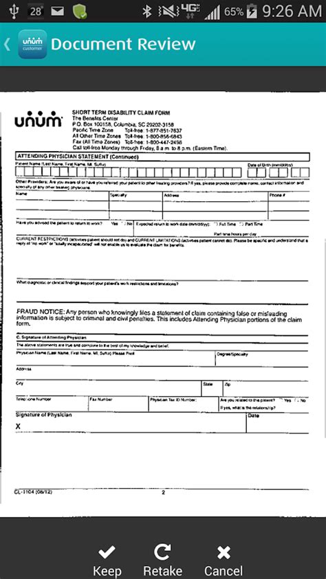 Unum Fmla Printable Forms