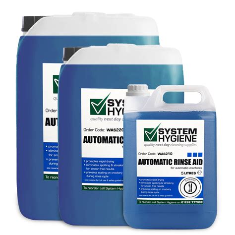System Hygiene Automatic Rinse Aid 20ltr 5ltr System Hygiene