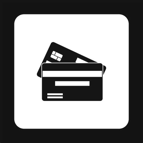 Premium Vector Credit Cards Icon In Simple Style On A White