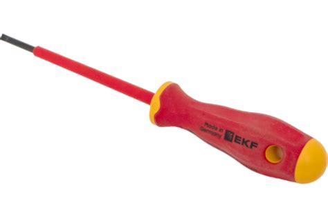Отвертка EKF Professional SL2.5x0.4 мм, VDE 1000В sl-2.5-0.4-pro-in ...