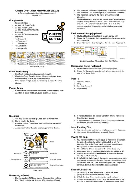 Quests Over Coffee Rules V201 Pdf