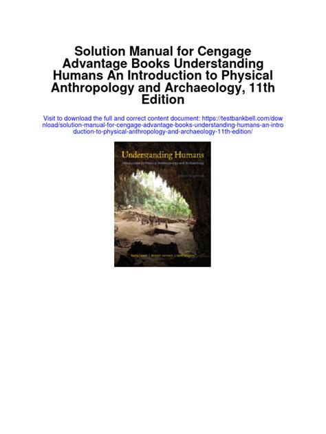 Solution Manual For Cengage Advantage Books Understanding Humans An Introduction To Physical