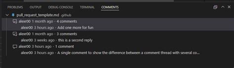 Comments Panel Redesign · Issue 142081 · Microsoft Vscode · Github