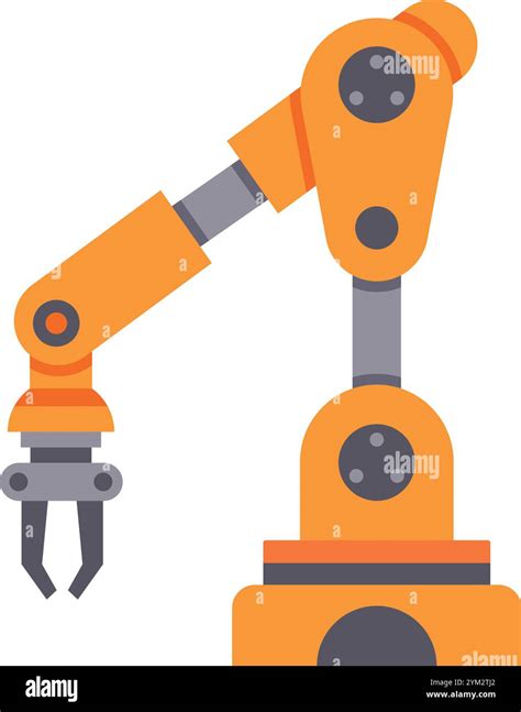 Modern Robotic Arm Is Picking Up An Object Representing Automation