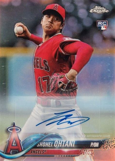 Shohei Ohtani 2018 Topps Chrome Update Hmt1 Autographs Refractor